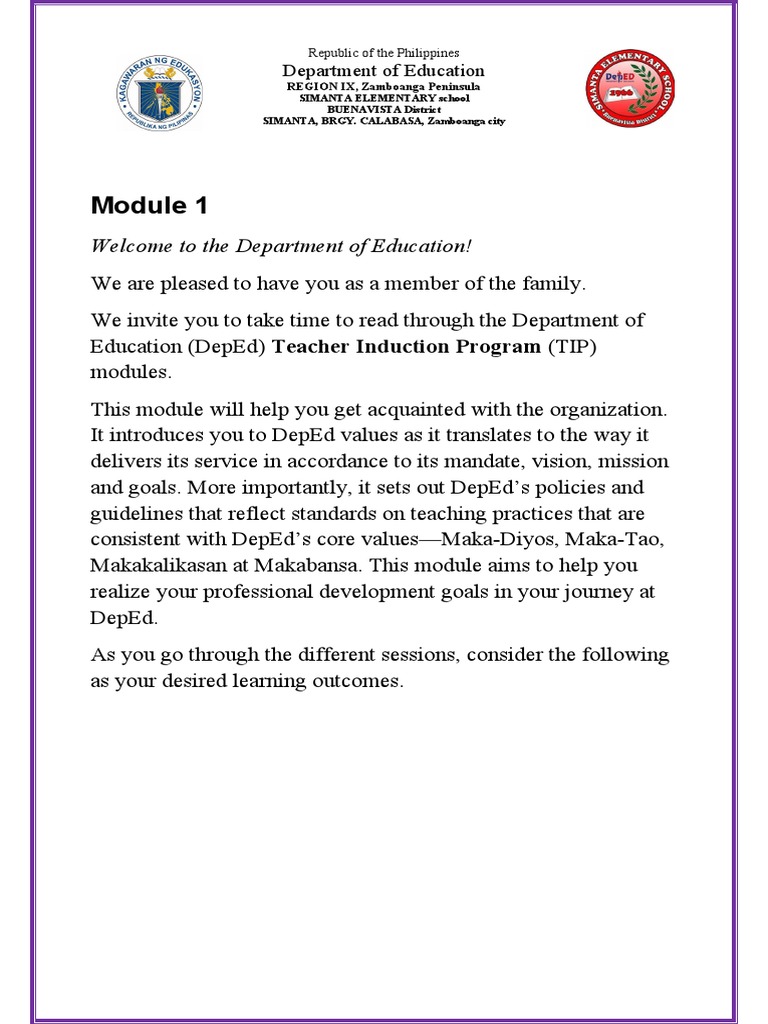 TIP Module 1 | Download Free PDF | Learning | Teachers