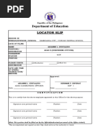 DEPED LOCATOR-SLIP Sample | PDF | Government | Business