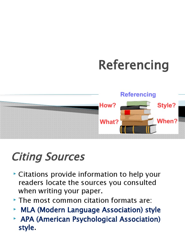 Referencing | PDF | Citation | Note (Typography)