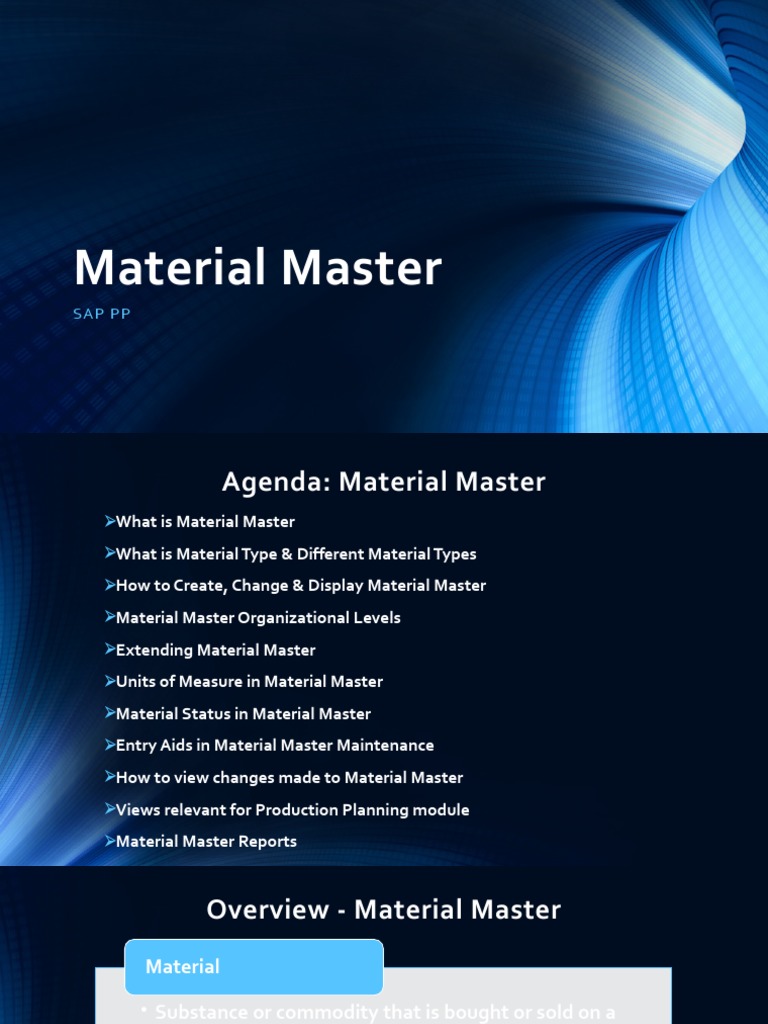 1 +Material+Master | PDF | Information Technology Management ...