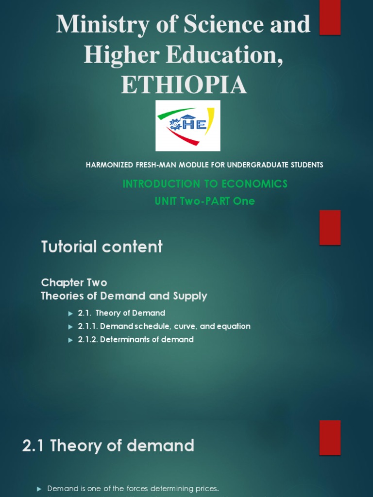 Freshman Economics Unit 2 Part 1&2 | PDF | Demand | Price Elasticity Of ...