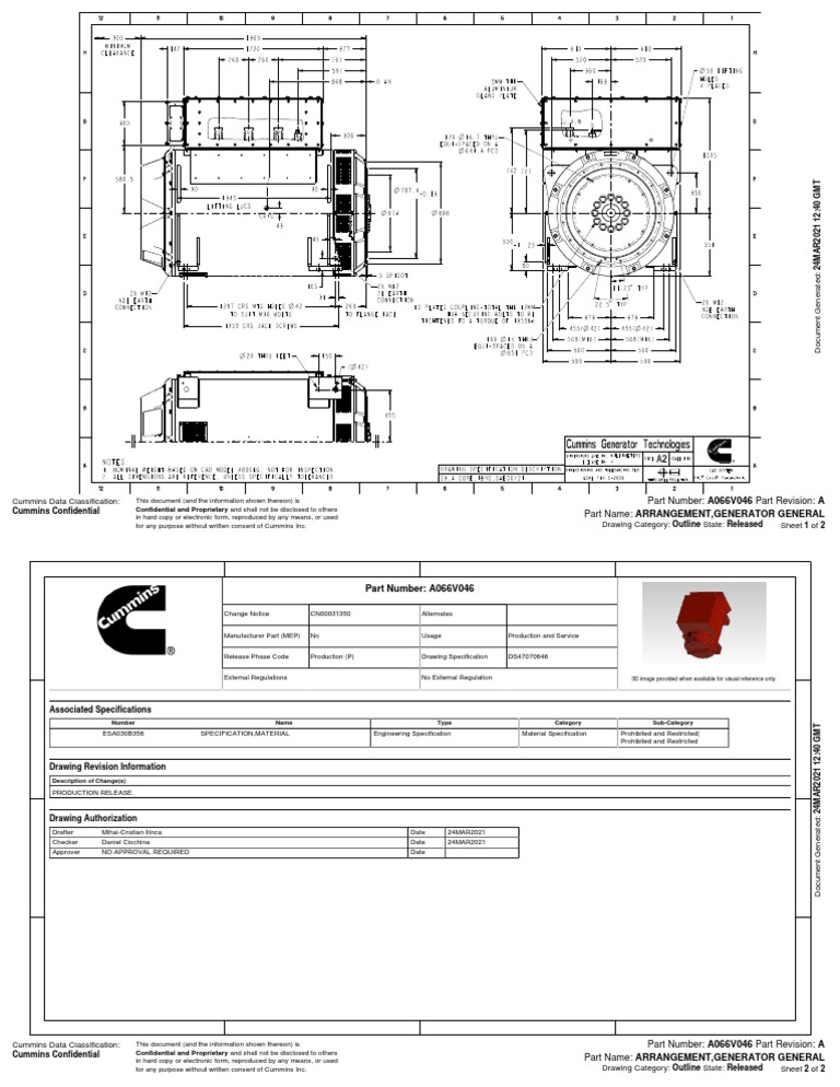 Cummins Generator Technologies: Part Number: A066V046 Part Revision: A ...