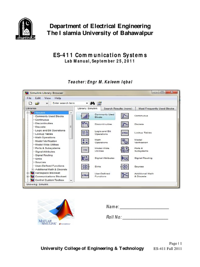 Communication System Lab Manual | PDF | Detector (Radio) | Frequency Modulation