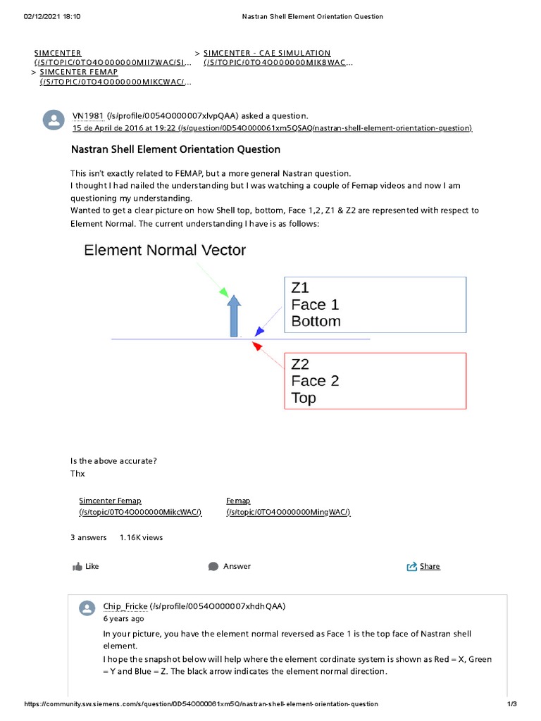 Nastran Shell Element Orientation Question | PDF | Electrical ...