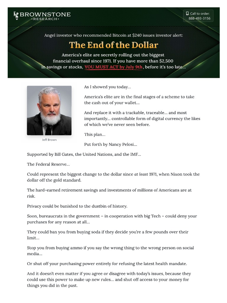 The End of The Dollar | PDF