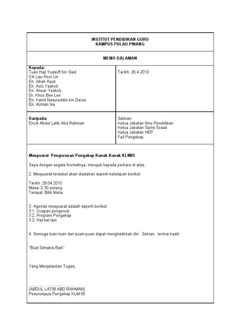 Memo Pengakap | PDF