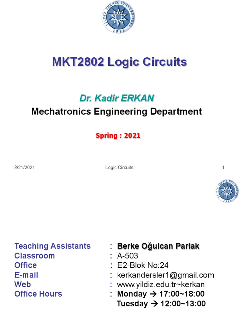 Logic Circuits Course Overview | PDF | Digital Electronics | Elementary ...