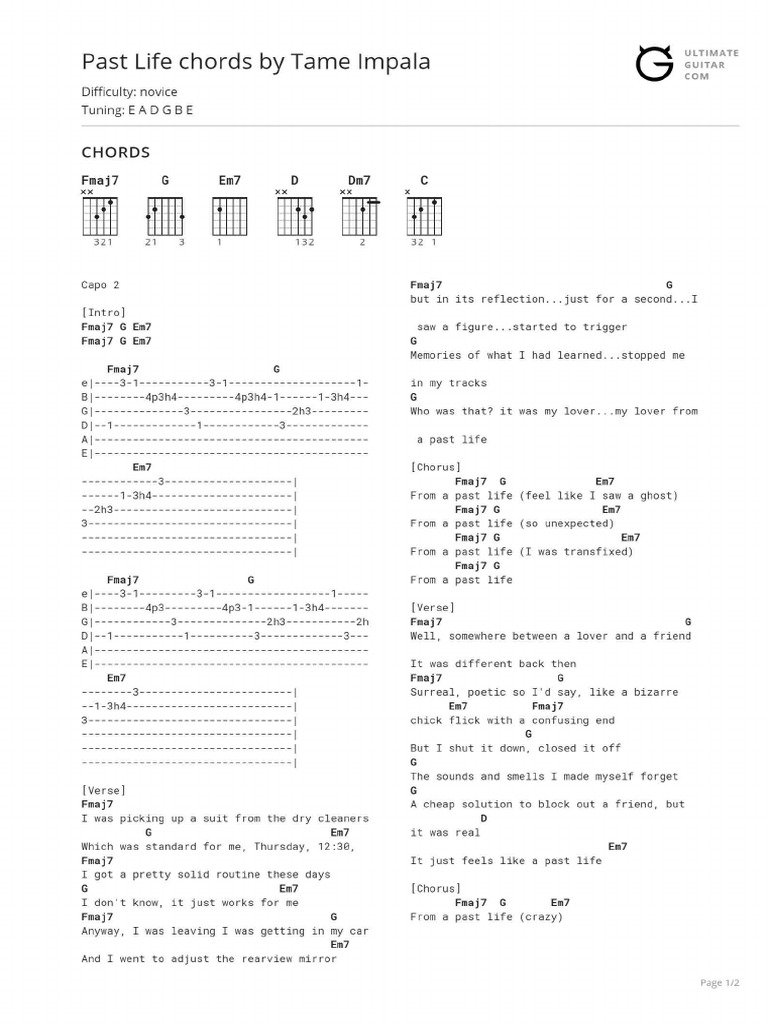 Past Life Chords | PDF