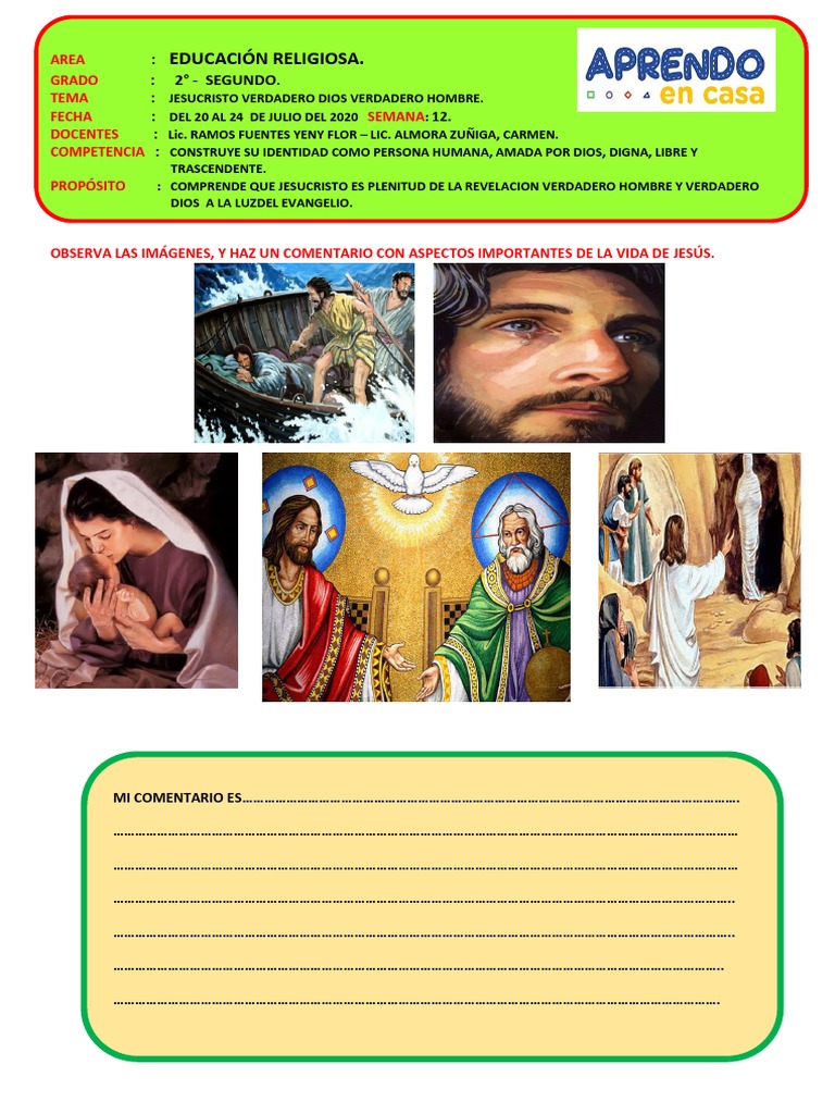 2° JESUS VERDADERO DIOS VERDADERO HOMBRE (1) | PDF | Jesús | María, madre de Jesús
