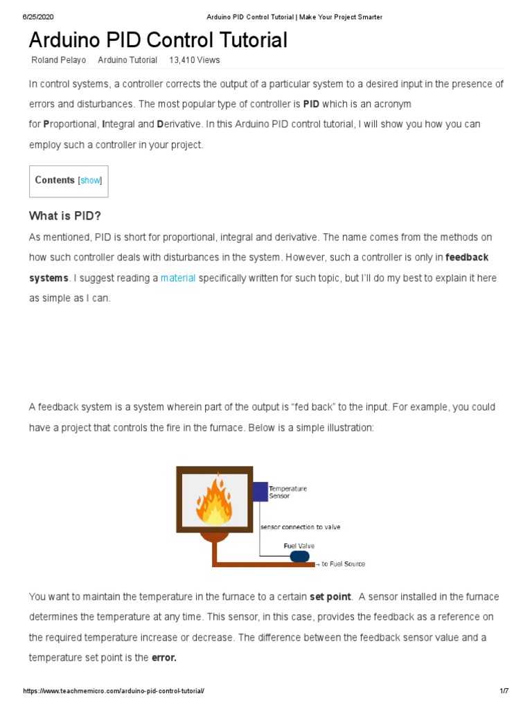 Arduino PID Control Tutorial - Make Your Project Smarter | PDF ...