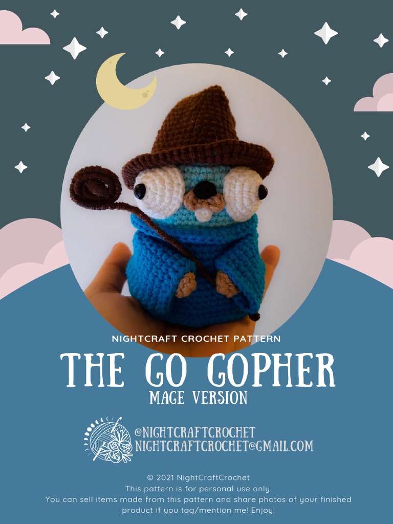 The Go Gopher: Mage Version | PDF | Crochet | Textile Arts