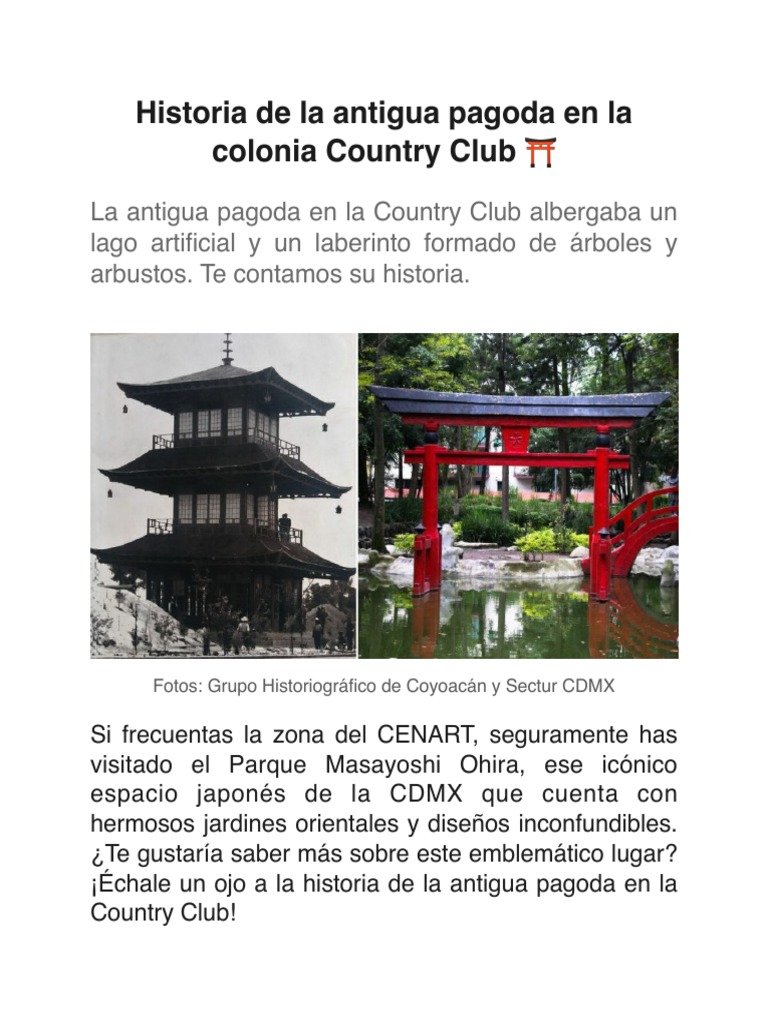 Historia de La Antigua Pagoda en La Colonia Country Club | PDF | Arte