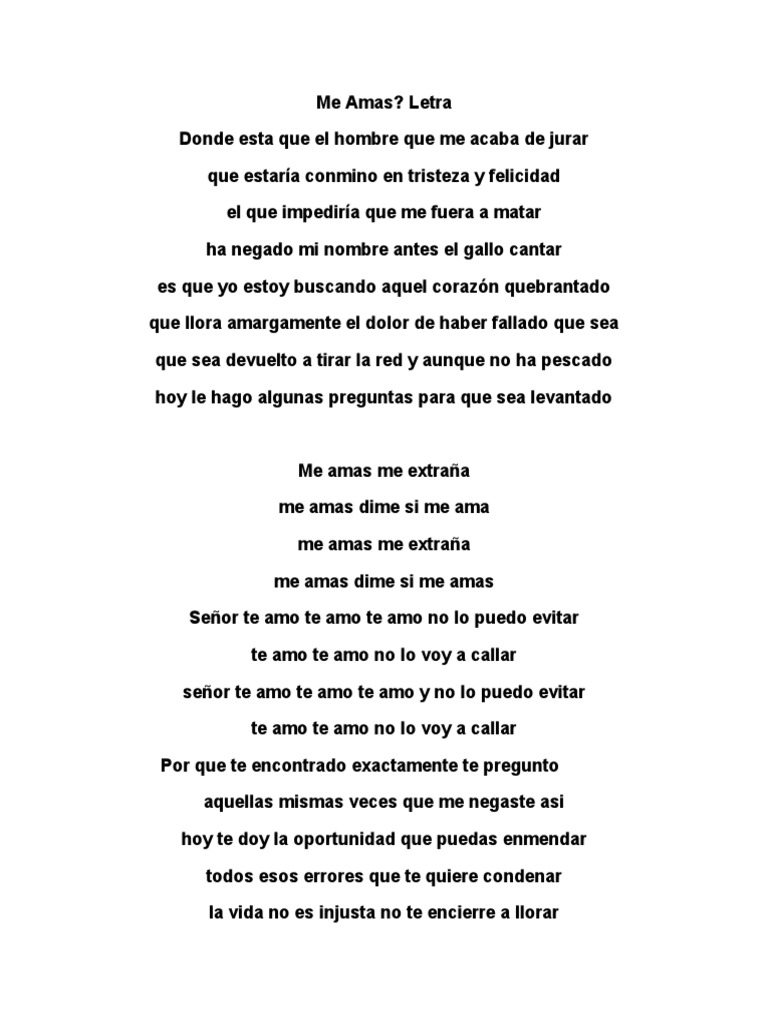 Me Amas | PDF | Religión y espiritualidad | Poesía