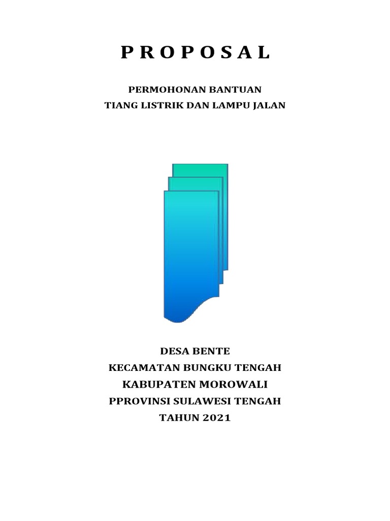 Proposal Tiang Listrik Lorong Menantu | PDF
