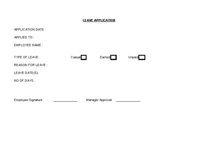 Leave Form Template Sample | PDF