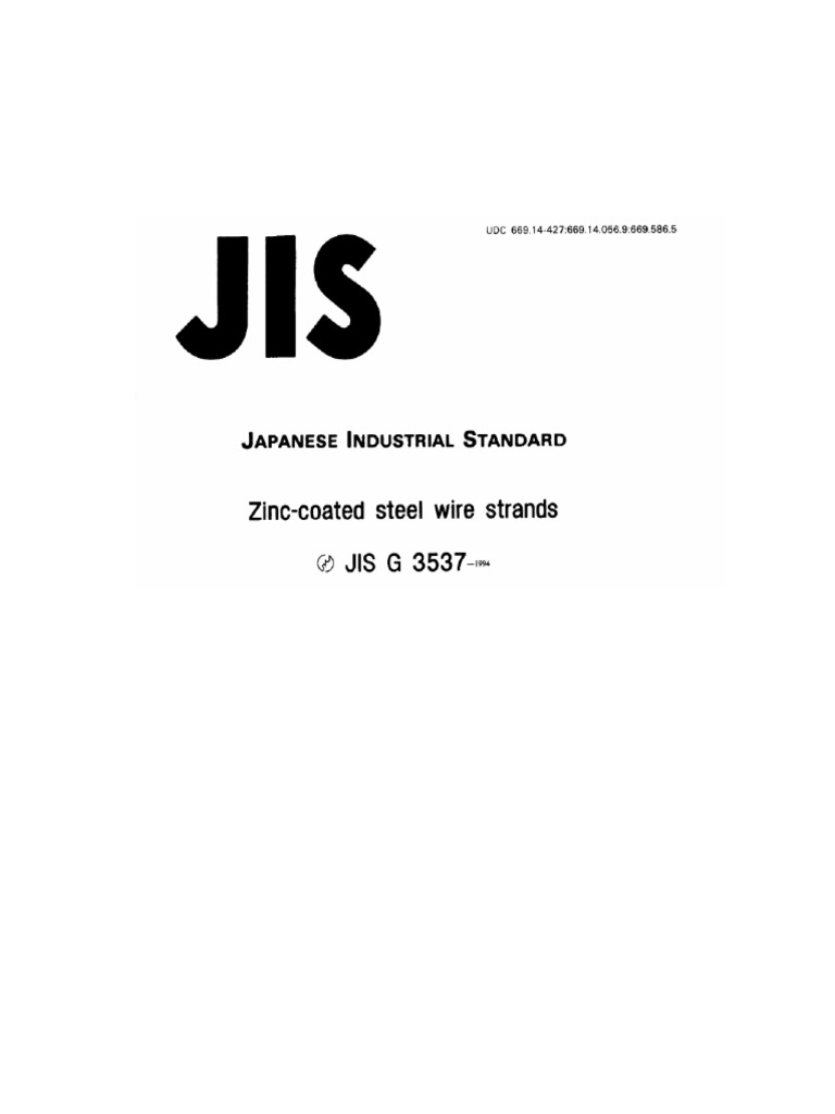 Jis G 3537 - 1994 & S 2008 | PDF