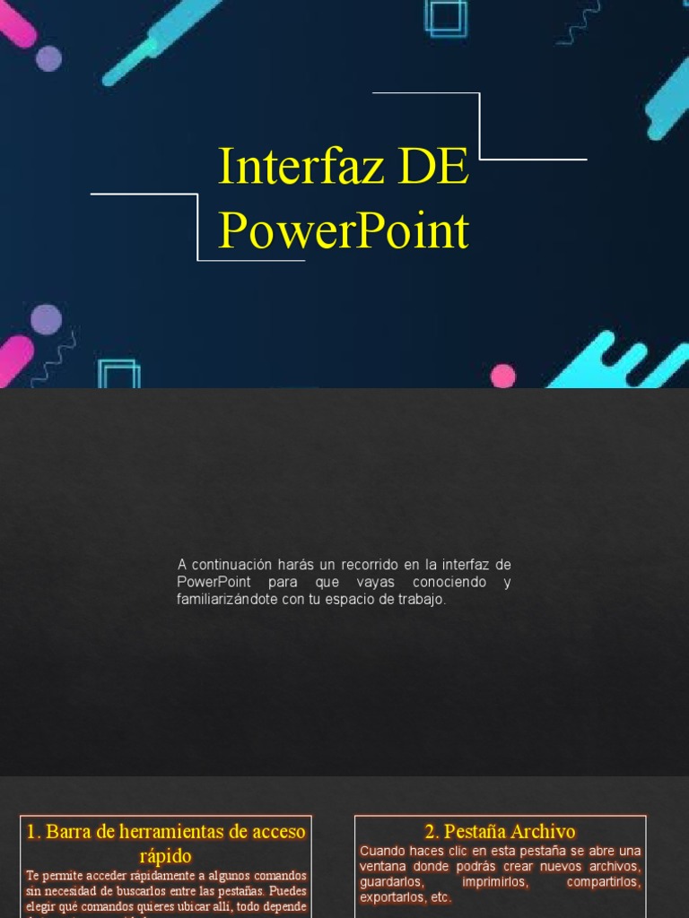 Interfaz de Powerpoint | Descargar gratis PDF | Microsoft PowerPoint ...
