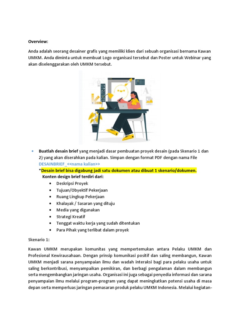 Tugas Design Brief Membuat Karya Desain | PDF