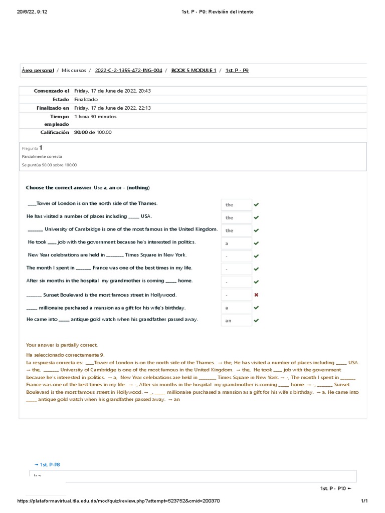 1st. P - P9_ Revisión del intento | PDF