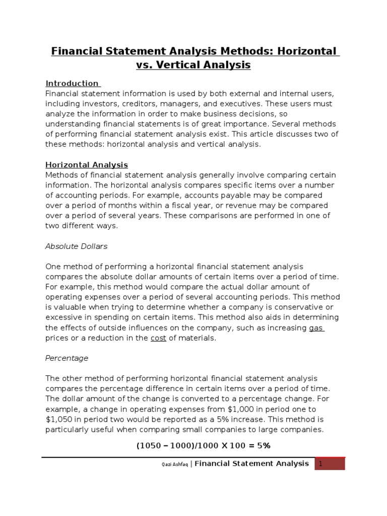 Financial Statement Analysis | PDF | Dividend | Price–Earnings Ratio