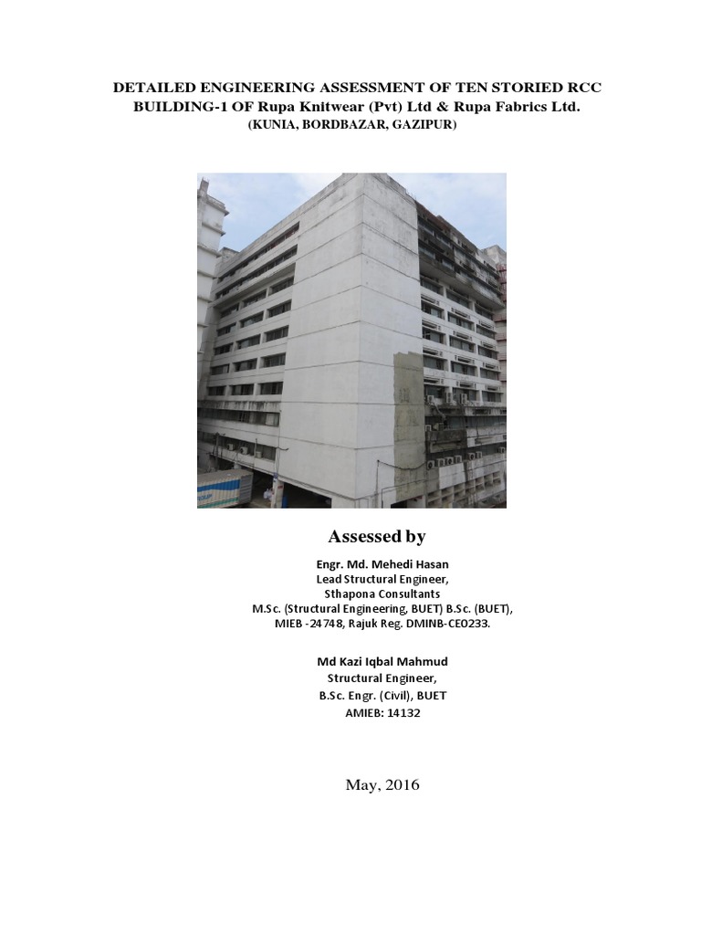 DEA Report-Bldg-1 | PDF | Earthquakes | Earthquake Engineering