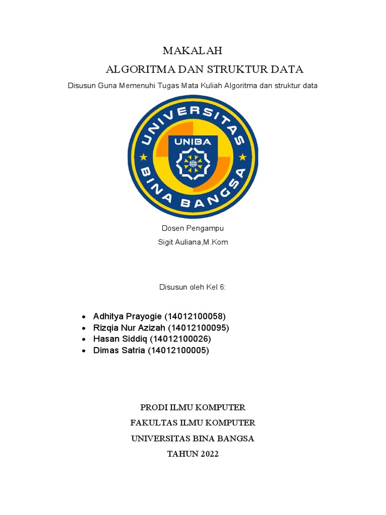 Makalah Algoritma Kel 6 | PDF | Komputer
