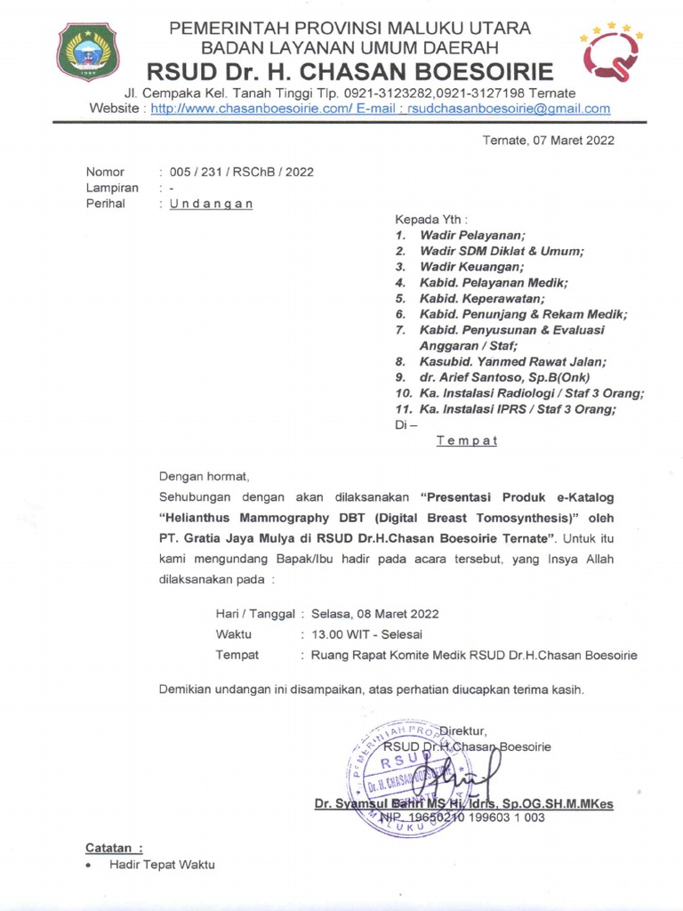 Undangan PT - Gratia Jaya Mulya | PDF