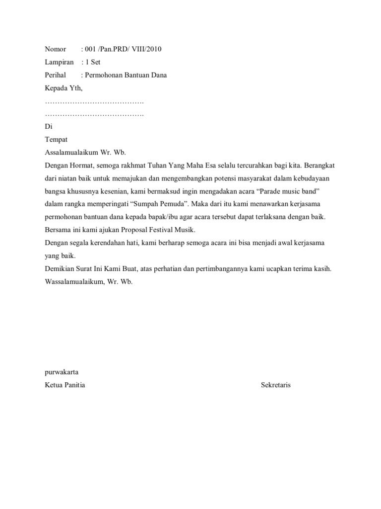 Contoh Proposal Kegiatan Parade Band | PDF