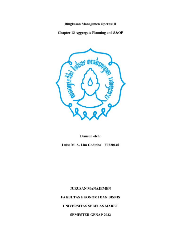 BAB 13 Aggregate Planning and S&OP | PDF | Bisnis