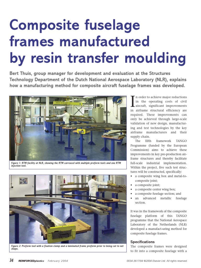 Composite Fuselage Frames Manufactured by Resin Transfer Mouldin 2004 ...