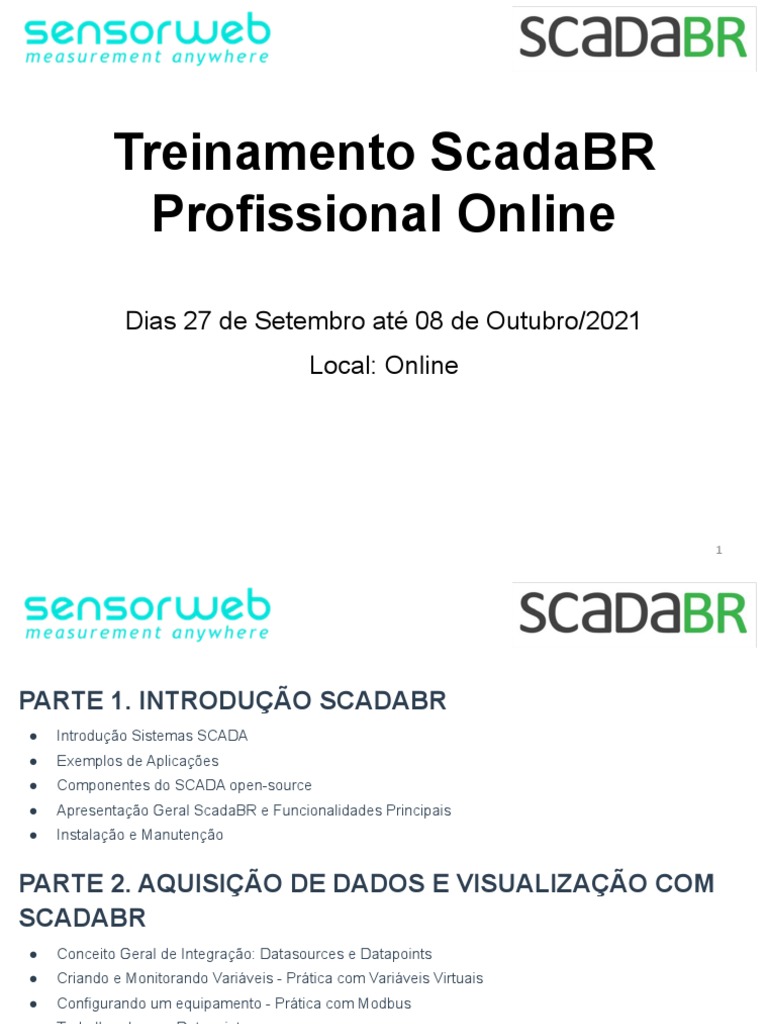 Curso ScadaBR | PDF | Scada | Protocolo de transferência de hipertexto