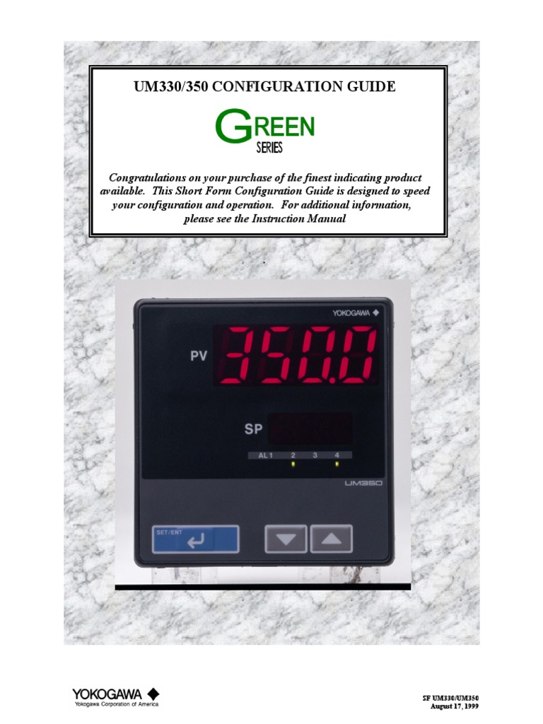 Um330 - Config TEMPERTURM CONTROLLER | PDF | Parameter (Computer Programming) | Thermocouple