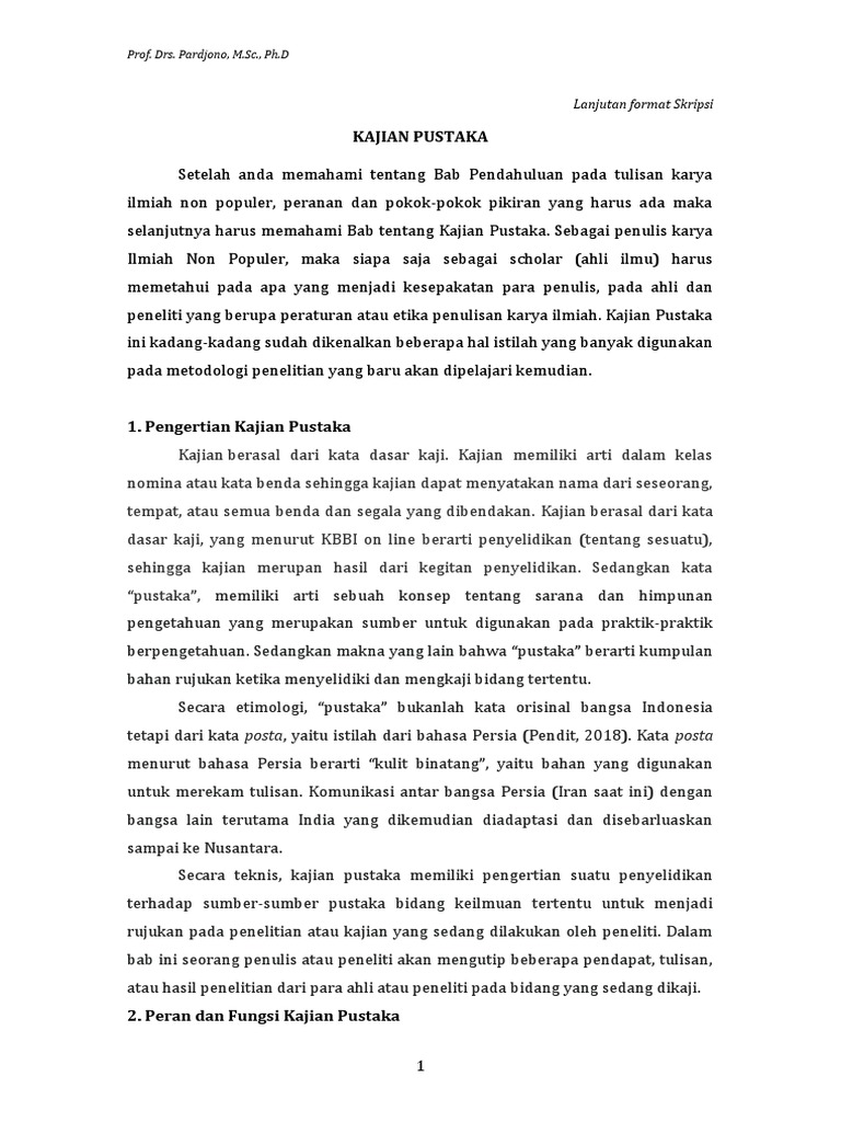 Bab 2-Kajian Pustaka | PDF