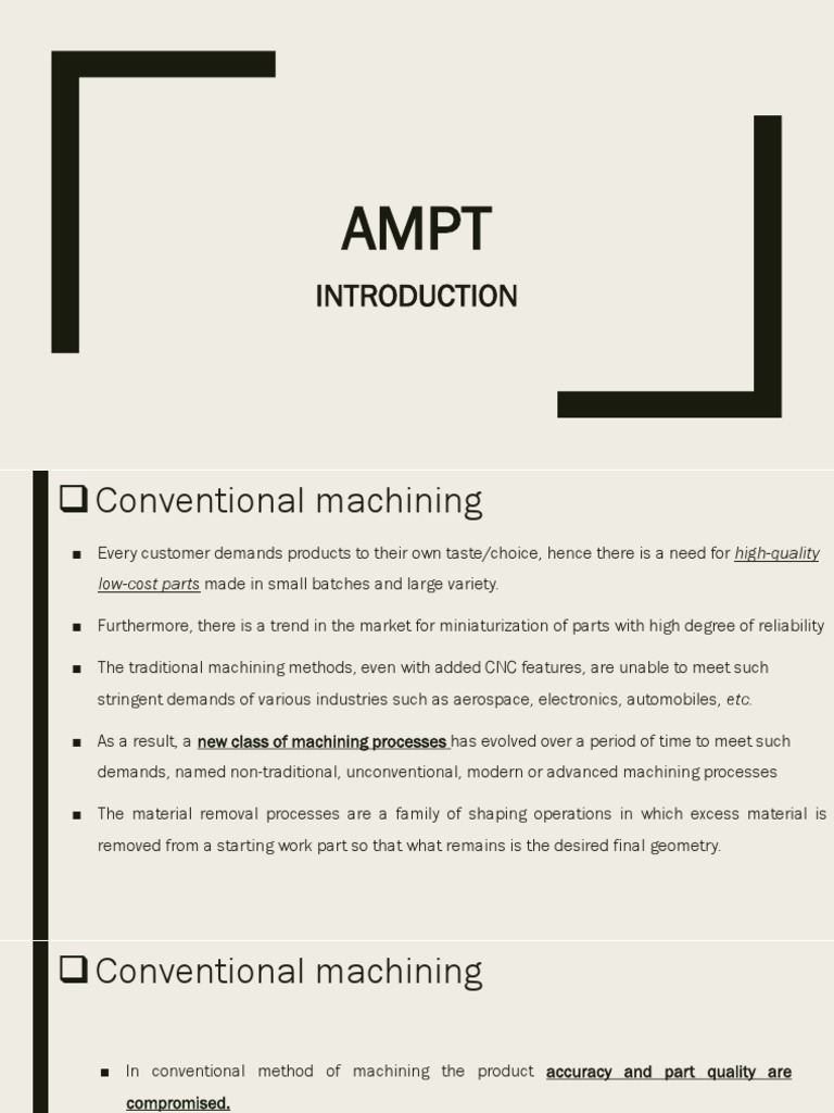 Ampt - Advanced Materials Processing Techniques | PDF | Machining | Metallurgy