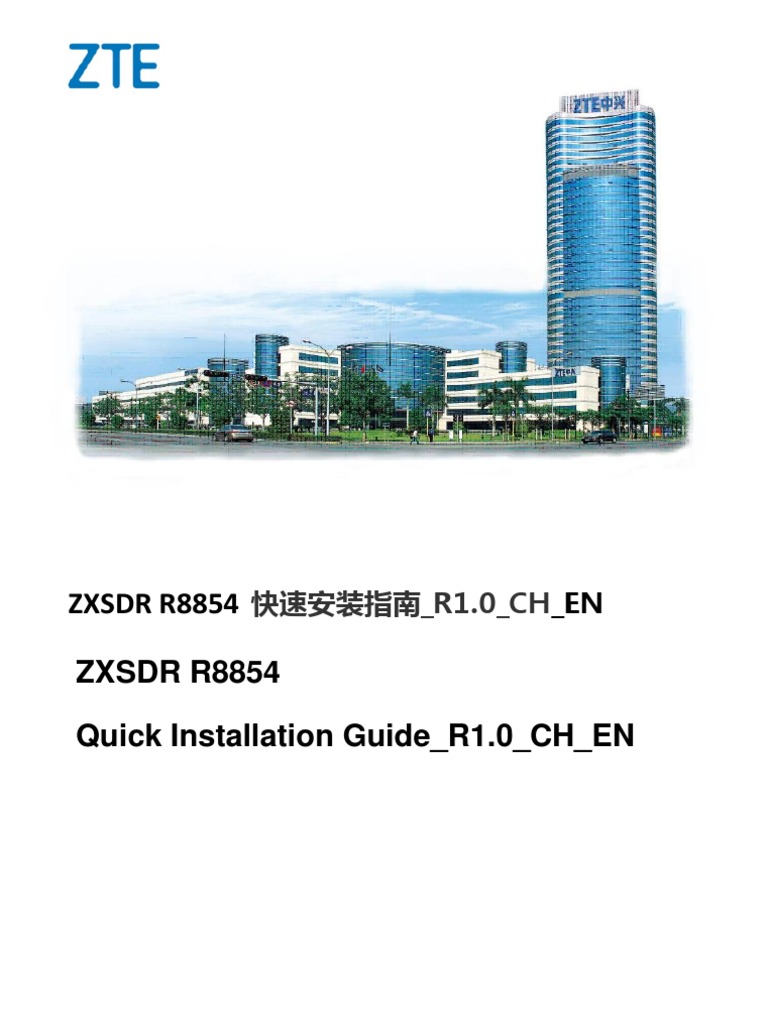 ZXSDR R8854 Quick Installation Guide - R1.0 - CH - EN | PDF