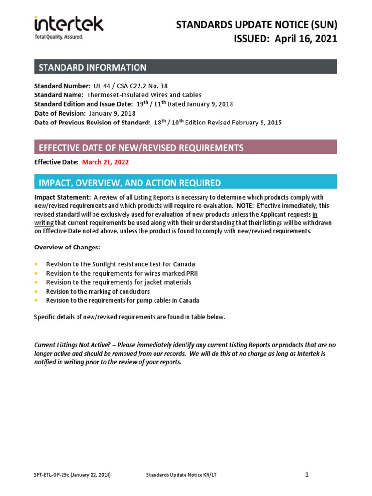 UL 44 CSA C22 2 No 38 Rev 1 9 2018 ED 3 21 2022 | PDF | Electrical ...