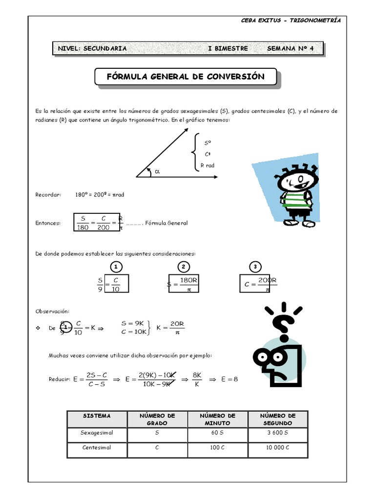 Guia 3 - Fórmula General de Conversión | PDF | Medida Geométrica ...