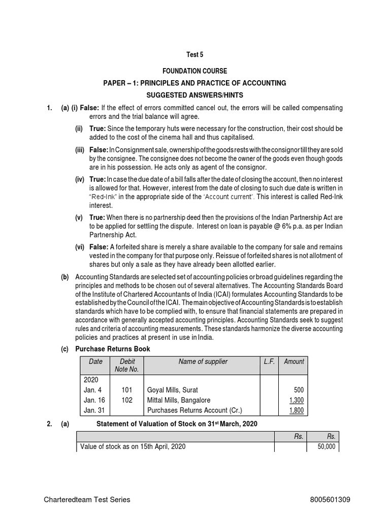 Test 5 Solutions Accounts Pdf Banks Overdraft