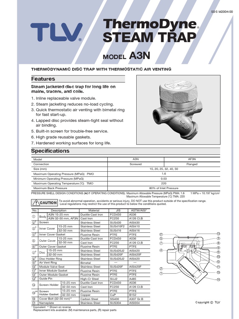 Steam Trap: Model | PDF | Steel | Valve