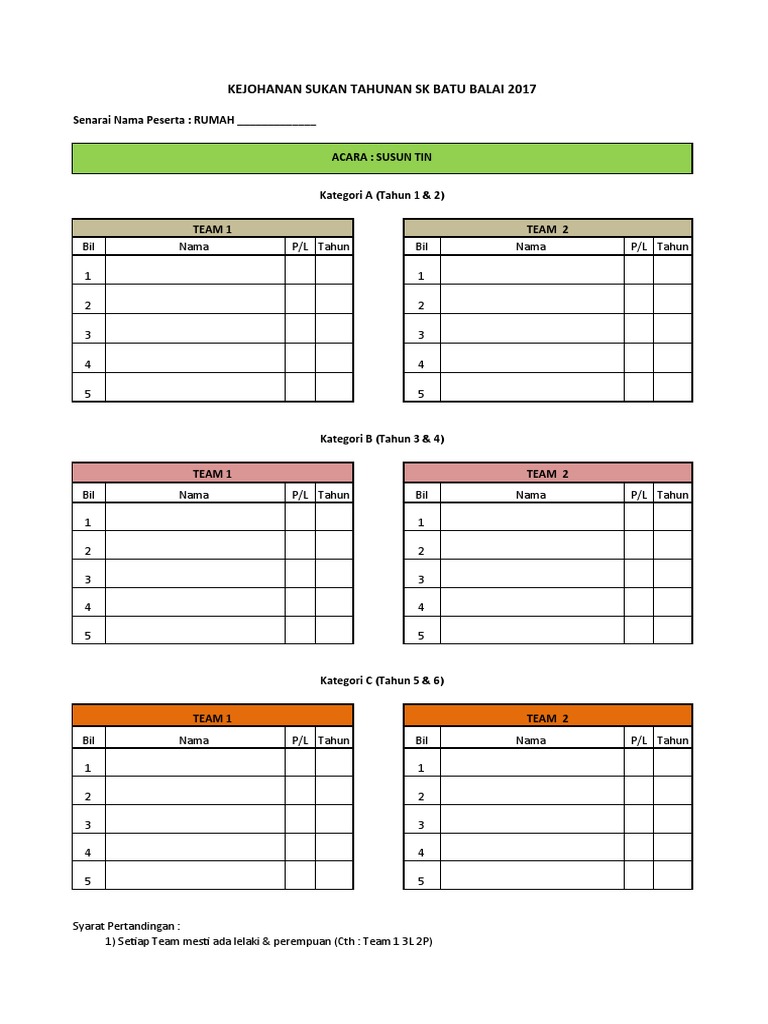 Acara Sukaneka | PDF