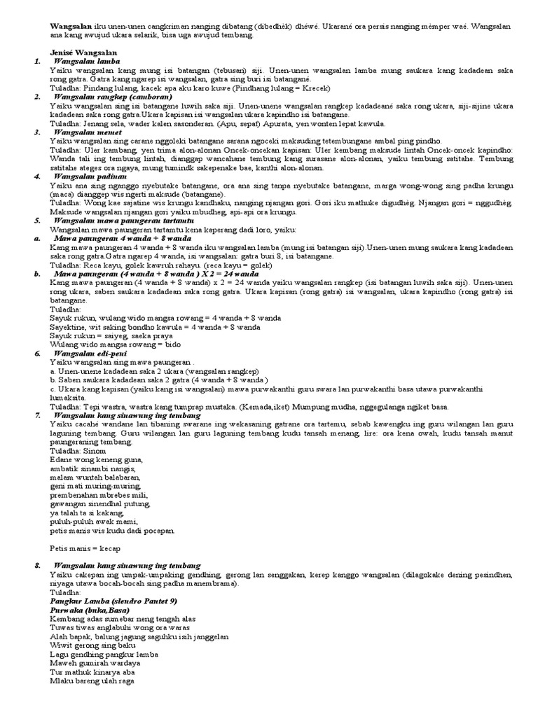 Wangsalan | PDF
