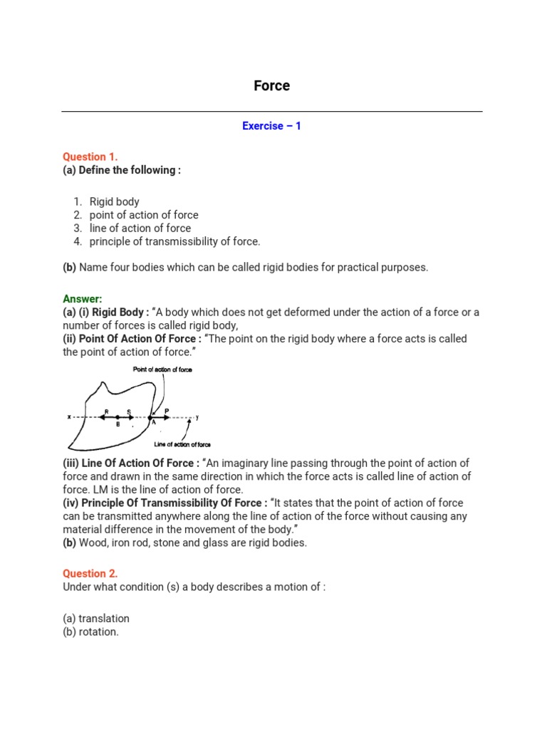 Understanding the Key Concepts of Force, Moment of Force, and Couple through Worked Examples ...