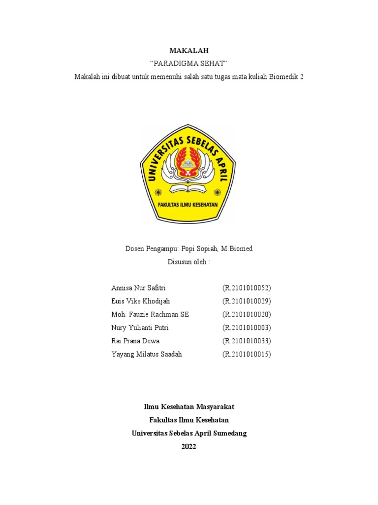 Paradigma Sehat dalam Pembangunan Kesehatan | PDF | Kesehatan Holistik