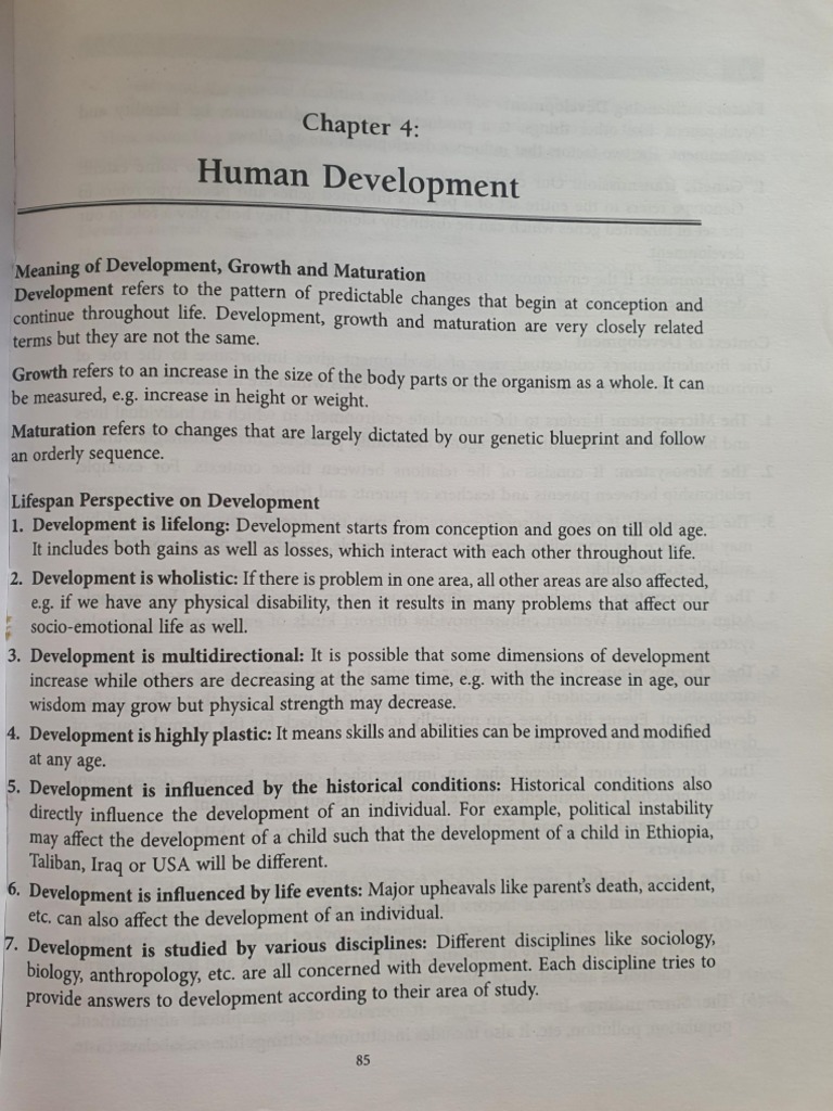 Chapter 4 Human Development | PDF