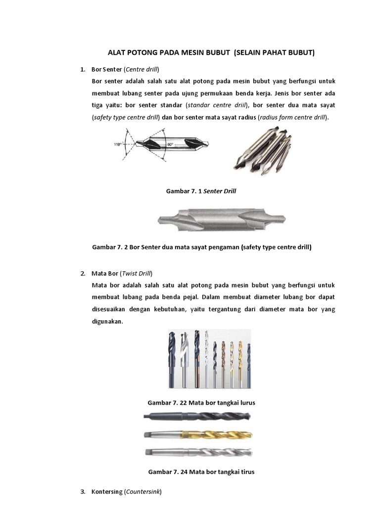 Alat Potong Pada Mesin Bubut Selain Pahat | PDF