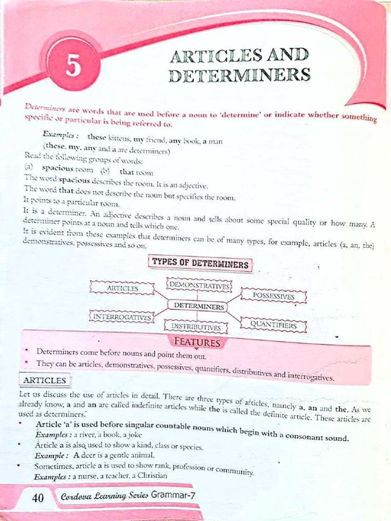 Articles and Determiners 1 | PDF