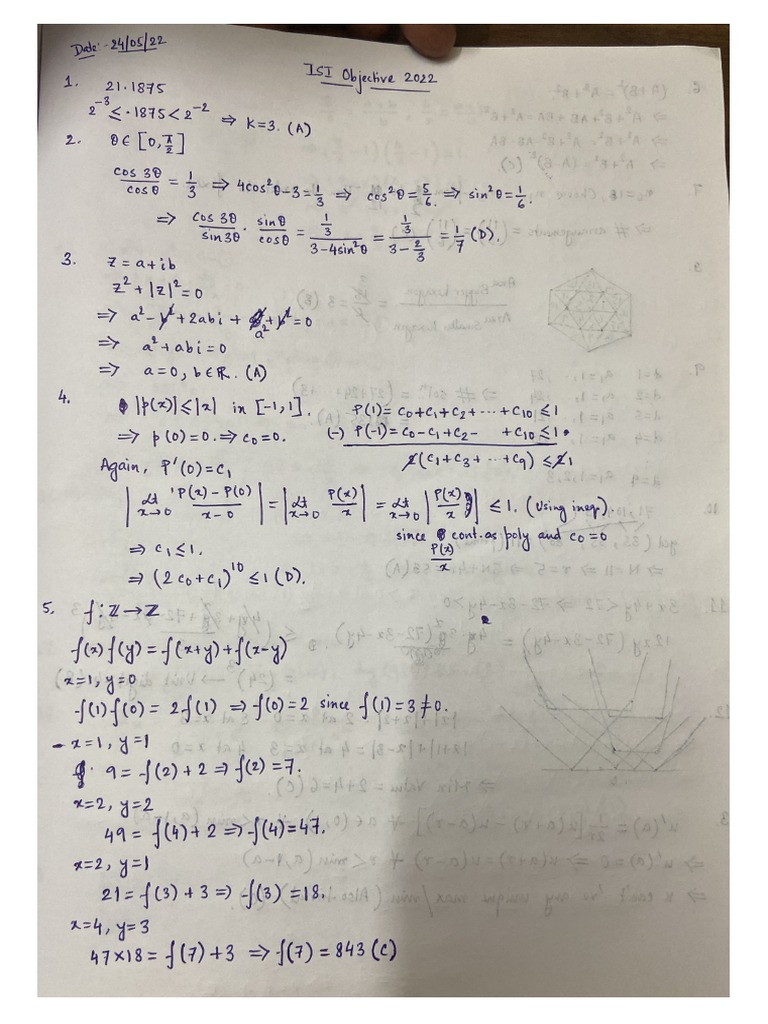 2022 ISI Obj Solution | PDF