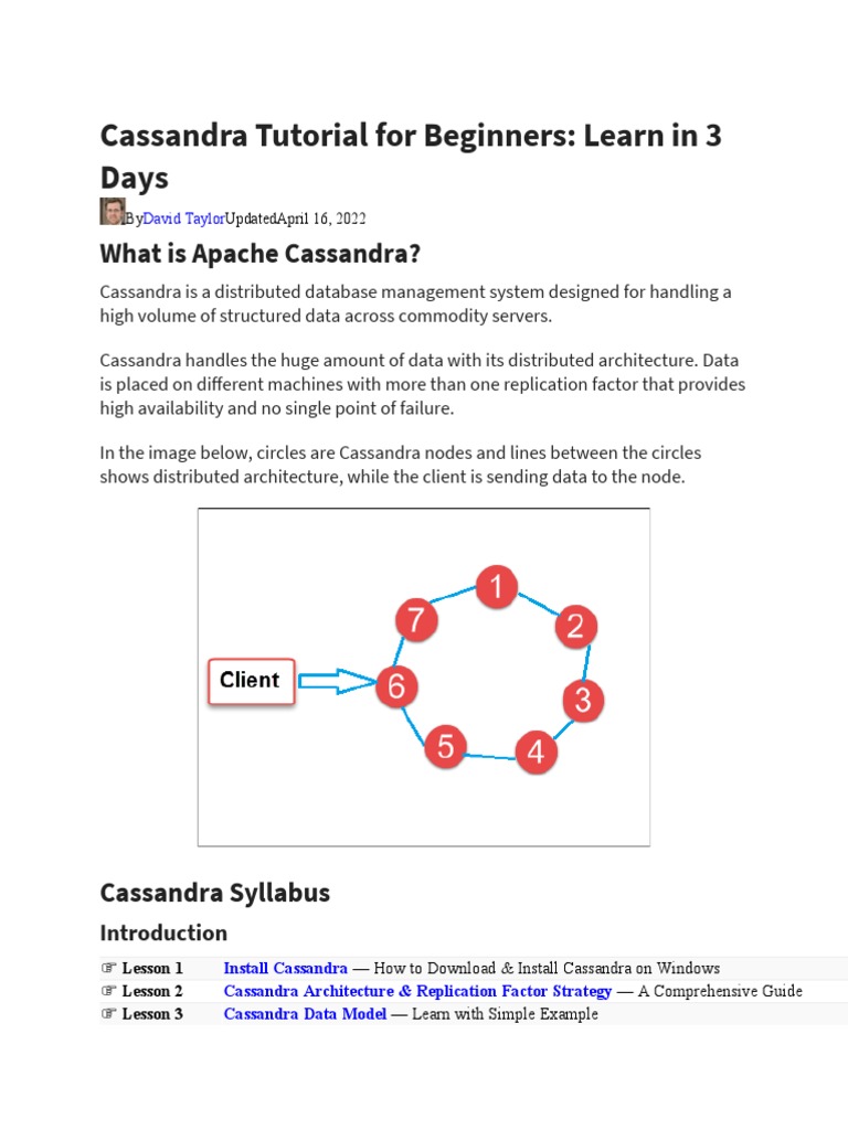 Cassandra | PDF | No Sql | Databases