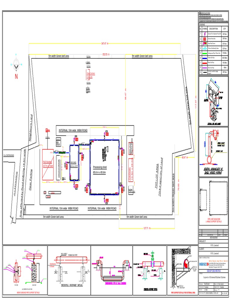 Upl DWG Layout-External Hydrant | PDF | Mechanical Engineering | Equipment