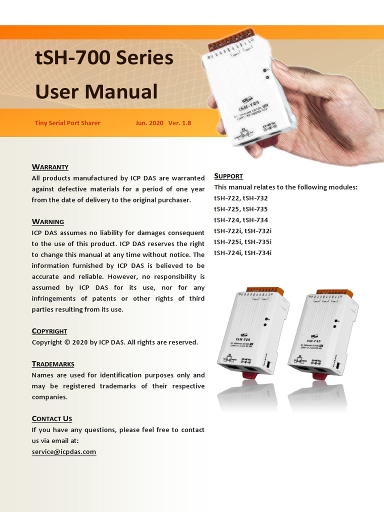 tSH-700 Series User Manual: Tiny Serial Port Sharer Jun. 2020 Ver. 1.8 ...